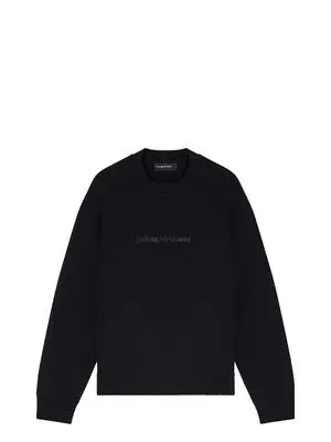 Emporio Armani Stretch Double Jersey Sweatshirt - Black
