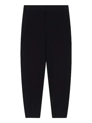 Emporio Armani Lyocell-blend Jacquard Interlock Jersey Joggers - Navy