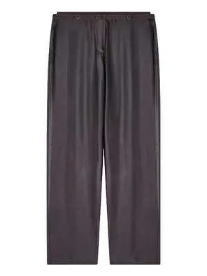 Giorgio Armani Silk Straight Trousers - Red