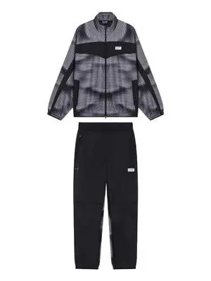 Emporio Armani Dynamic Athlete Tracksuit In Ventus7 Technical Fabric With Print - Black