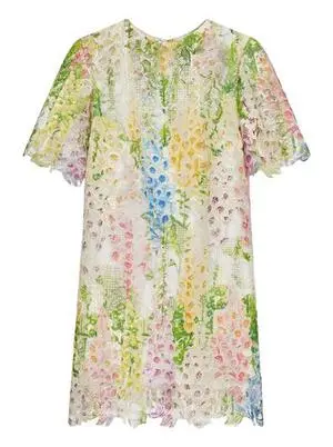 Oscar De La Renta Foxglove Guipure Shift Dress - Natural