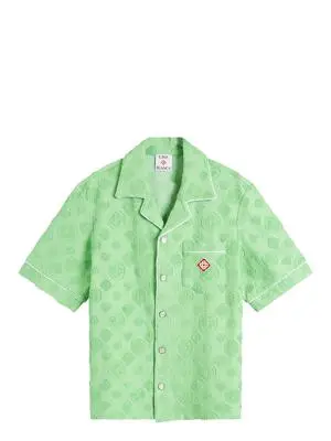 Casablanca Towelling Monogram Shirt - Green