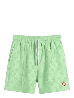 Casablanca Towelling Monogram Short - Green