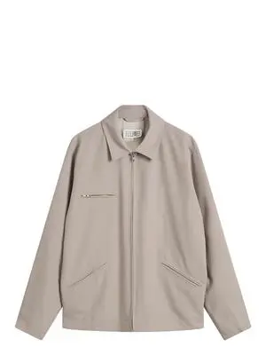 MAISON MARGIELA Zip Through Overshirt - Pale Grey