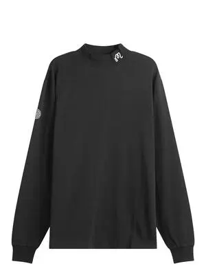 MALBON Upland Mock Neck Long Sleeve T-shirt - Black