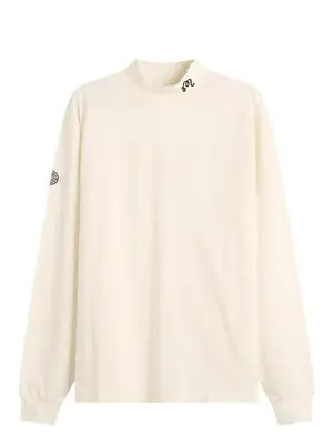 MALBON Upland Mock Neck Long Sleeve T-shirt - Winter White