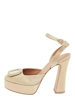 MALONE SOULIERS Platform Block-heel Pumps - Neutrals