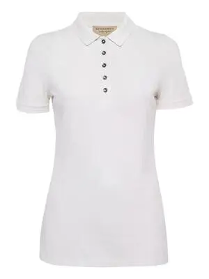 Burberry Cotton Piqué Polo Shirt - White