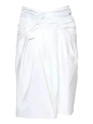 Dior Midi Skirt With Bow Detail - White