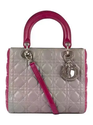 Dior 2000 Cannage Lady Handbag - Grey