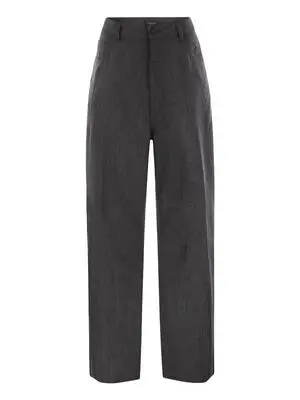 Fabiana Filippi Pinstripe-pattern Trousers - Grey