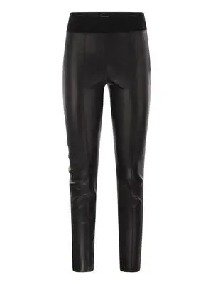 Brunello Cucinelli Leather Leggings - Black