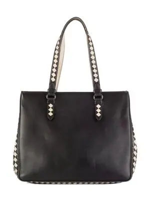 Bottega Veneta Woven Leather Tote Bag - Black