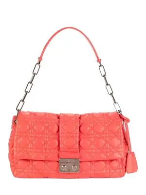 Dior Quilted Shoulder Bag With Chain Handle - Orange