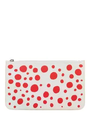 LOUIS VUITTON X Yayoi Kusama Infinity Dots Neverfull Clutch Bag - White