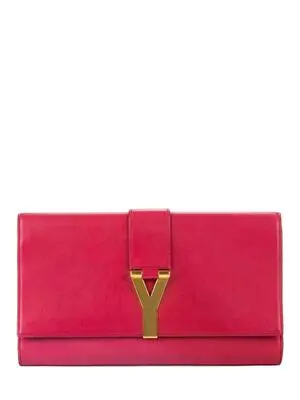 Saint Laurent Classic Y Line Clutch Bag - Pink