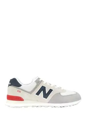 NEW BALANCE 574 Leather And Suede Sneakers - Grey