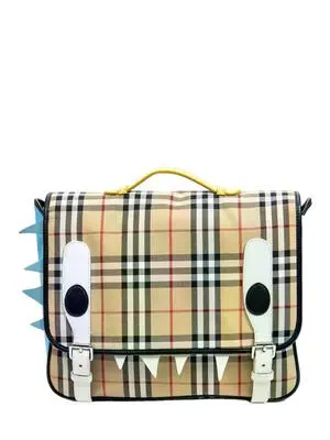 Burberry Check-pattern Satchel Bag - Neutrals
