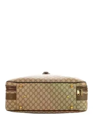 Gucci Gg Monogram Top Handle Bag - Brown