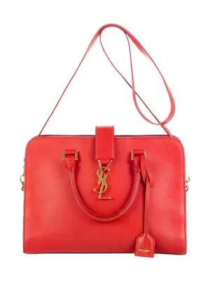 Saint Laurent 2010s Logo-plaque Top-handle Bag - Red