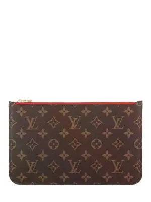 LOUIS VUITTON 2000s Monogram Zip Pouch - Brown