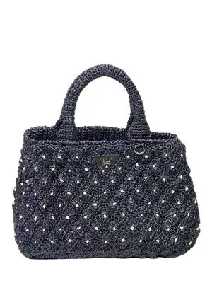 Prada Crochet Tote - Blue