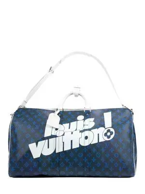 LOUIS VUITTON Everyday Keepall Bandoulière 50 Luggage Bag - Blue