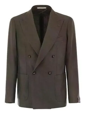 Tagliatore Double-breasted Patch-pocket Blazer - Brown