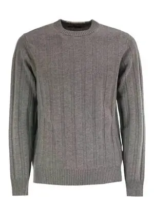 Peserico Ribbed Crew Neck Sweater - Grey