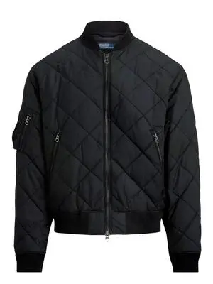 Polo Ralph Lauren Quilted Diamond-pattern Bomber Jacket - Black