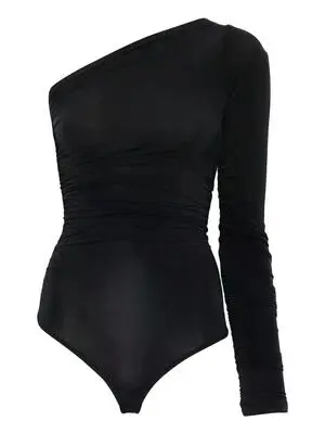 Wolford One-shoulder Long-sleeve Body - Black
