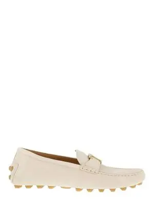 TOD'S Gommino Leather Loafers - Neutrals