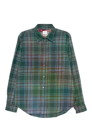 Paul Smith Checked Cotton Shirt - Green