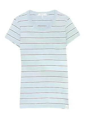 Rag & Bone Striped Slub T-shirt - Blue