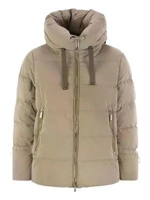 MOORER Gadia Hooded Jacket Neutrals