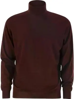 Fedeli Turtle-neck Sweater - Red