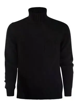 Fedeli Wool Blend Sweater - Black