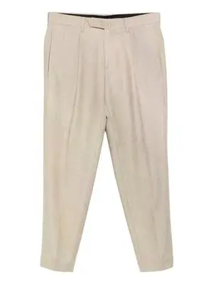 DELL'OGLIO Pleated Tailored Trousers - Neutrals
