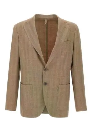 SANTANIELLO Single-breasted Blazer - Brown