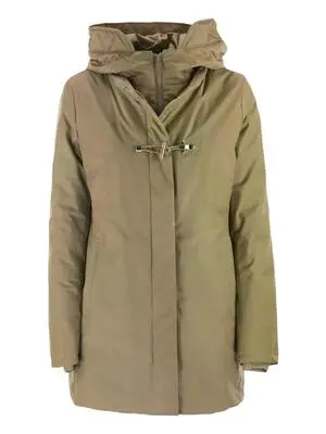 FAY Zip-up Hooded Parka - Neutrals