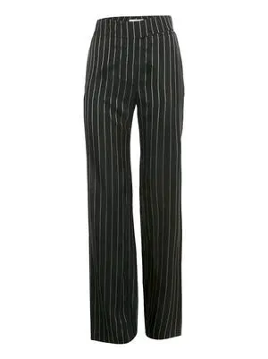 Alexandre Vauthier Striped Crepe Trousers - Black