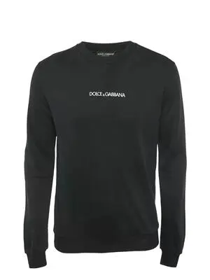 Dolce & Gabbana Logo-embroidered Sweatshirt - Black