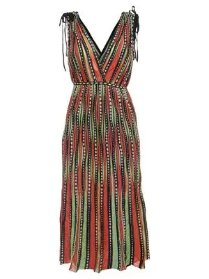 Missoni Knit Patterned Midi Dress - Orange