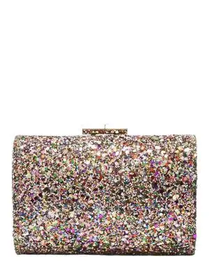 JIMMY CHOO Mini Glitter Clutch Bag - Gold
