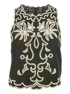 Maje Embroidered Blouse - Black