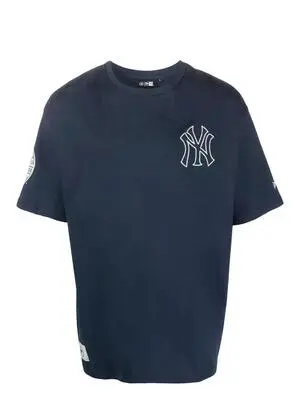New Era Logo-print Cotton T-shirt - Blue