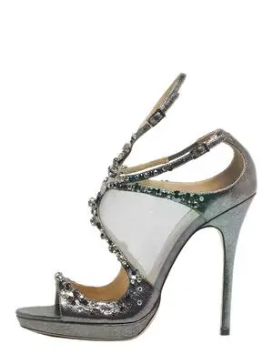 JIMMY CHOO Embellished Sandals - White