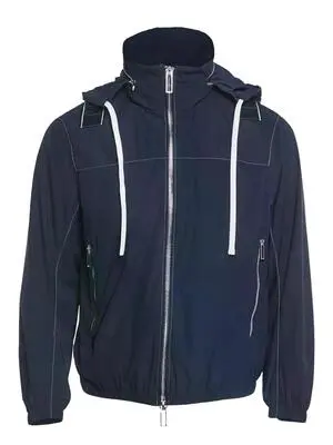 Emporio Armani Hooded Zip-up Jacket - Blue