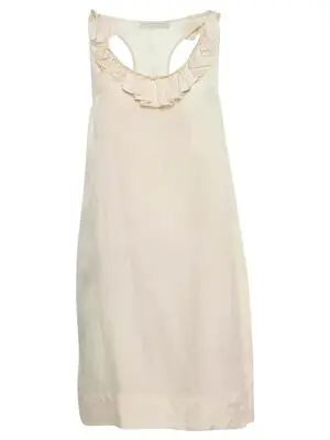 Stella McCartney Sleeveless Ruffle Mini Dress - Neutrals
