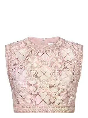 GIAMBATTISTA VALLI Crochet Lace Top